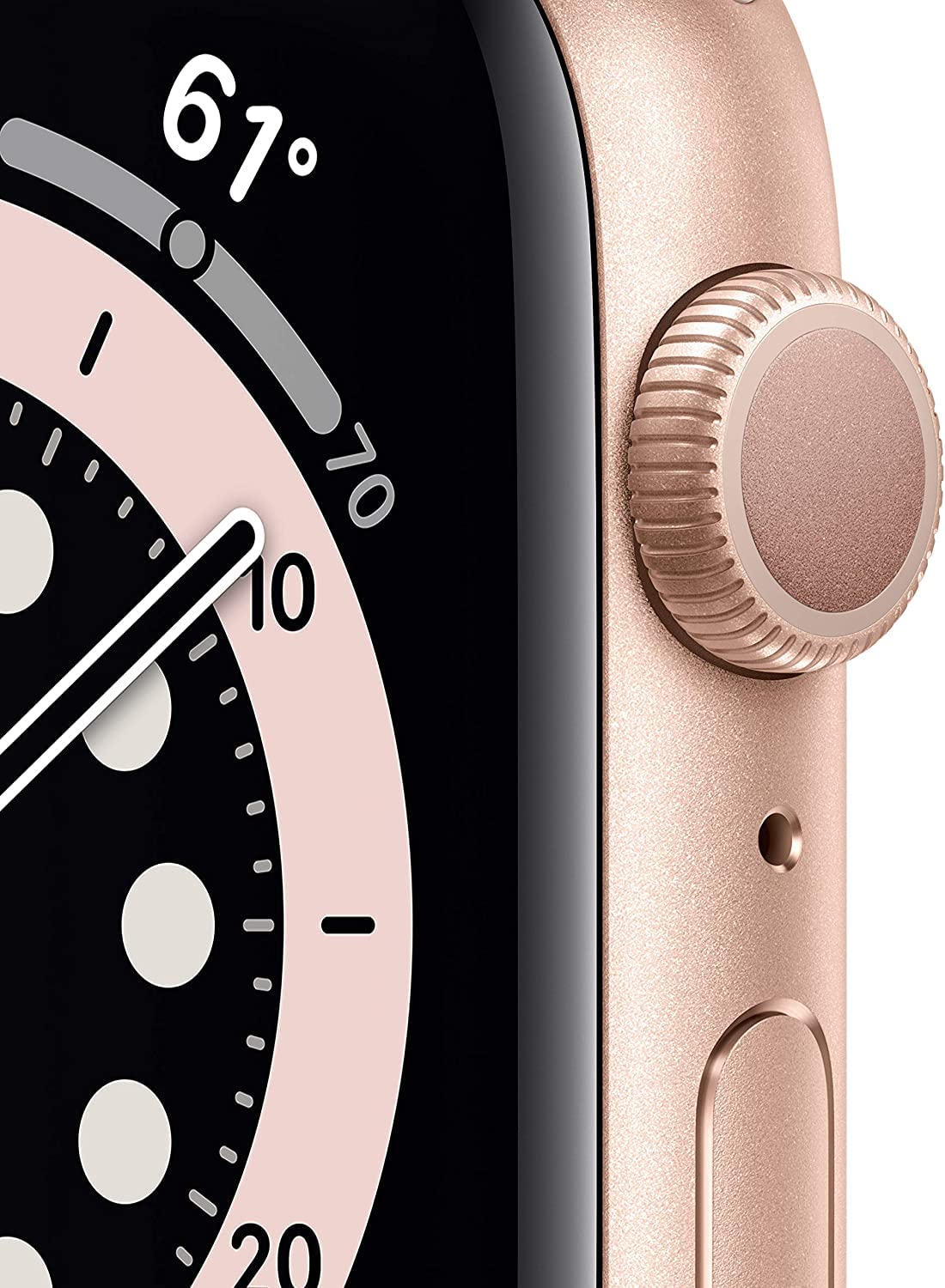 Apple Watch Series 6 (GPS, 44mm) - Gold Aluminum Case with Pink Sand Sport Band (Renewed)