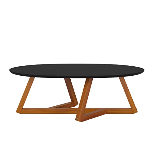 Be Home Furniture │ SPE Coffee Table │ Home Décor, Side Table, Coffee Table, End Table, Accent Table for Living Room │ Wood Legs & Black – 35.43" W