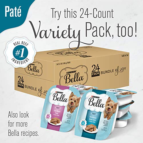 Bella Purina Natural Small Breed Wet Dog Food Variety Pack, Morsels in Sauce - (24) 3.5 oz. Trays