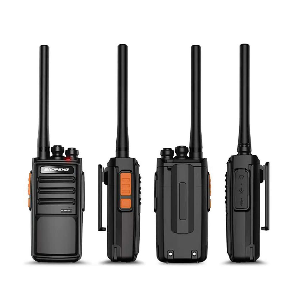 Baofeng Walkie Talkies, BF-888s Plus Two-Way Radios Walkie Talkie Fast USB-Charging Long Range Walky Talky for Adults with Earpieces and Mic (Black,4 Packs)
