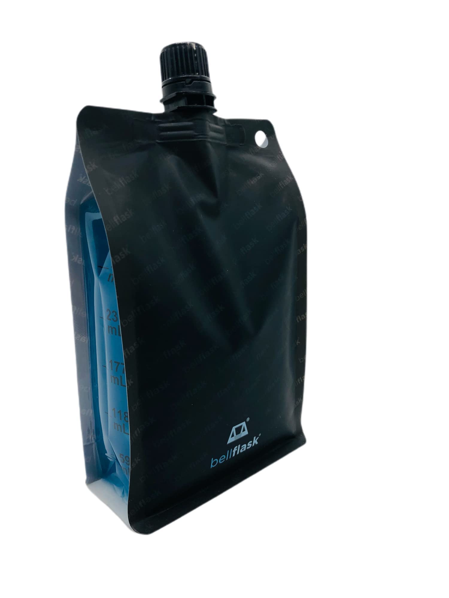 BellFlask - 15 oz. Flask, Patented, Flexible, Metal-Free, Reusuable, Plastic, BPA-Free with Carabiner Clip and Filling Funnel