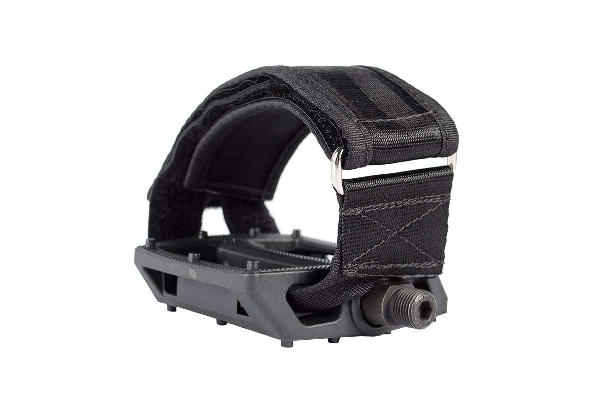 Fyxation Gates Pedal Strap Kit with Black Pedal and Black Straps, Standard
