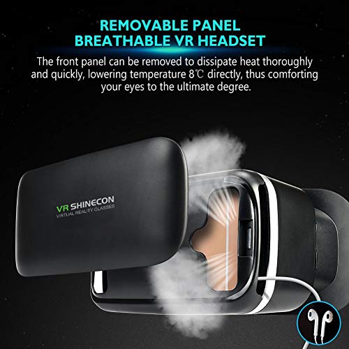VR SHINECON VR Headset Compatible with iPhone & Android Virtual Reality VR Goggles