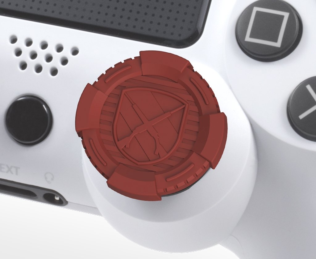 KontrolFreek FPS Freek Call of Duty: WWII for PlayStation 4 Controller (PS4) | Performance Thumbsticks | 2 High-Rise Concave | Red