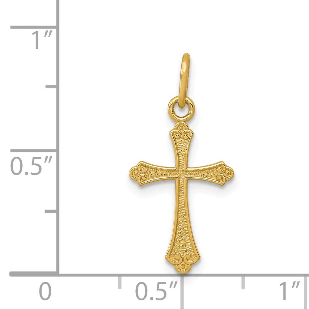 BillyTheTree Jewelry 14K Yellow Gold Polished Small Cross Pendant