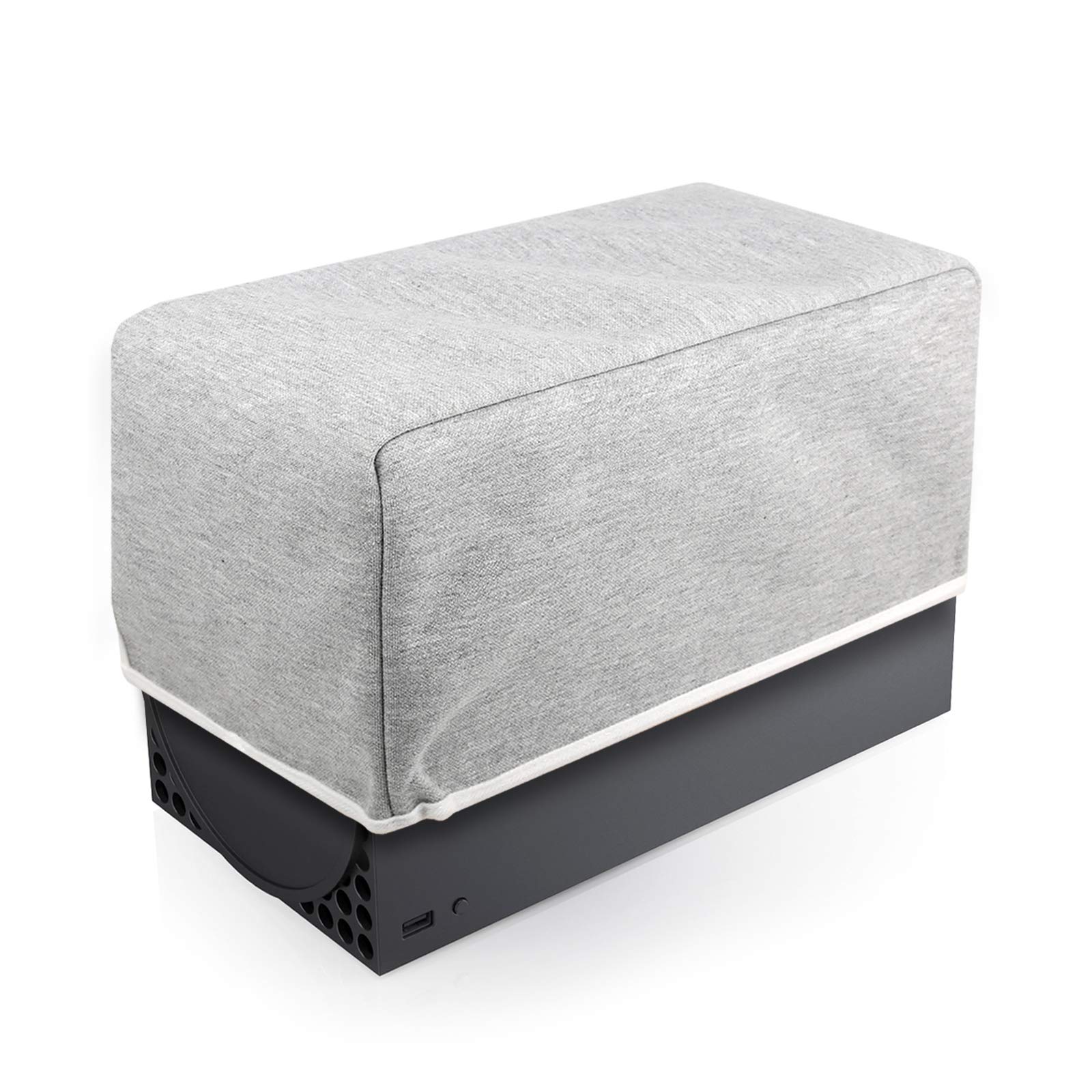 U/D Xbox Series X Console Dust Cover Custom Designed for Xbox Series X Console Thick Cotton Precision Cut Easy Access Cable Port(Horizontal Position)