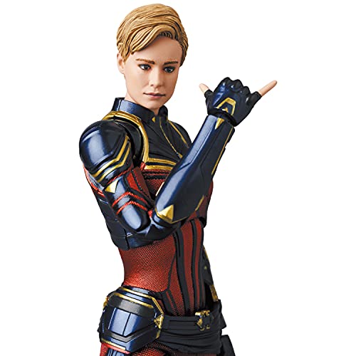 MAFEX No. 163 Captain Marvel Endgame Version, Total Height Approx. 5.9 inches (150 mm), Painted Action Figure