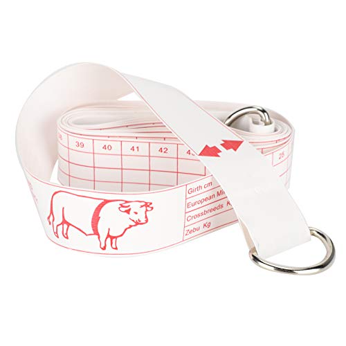 Cattle Weight Measuring Tape, 2.5m Livestock Tape Measure, Soft PVC Animal Bust Weight Contrast Ruler Farm Equipment for Pig Cattle Horse Pony Pig