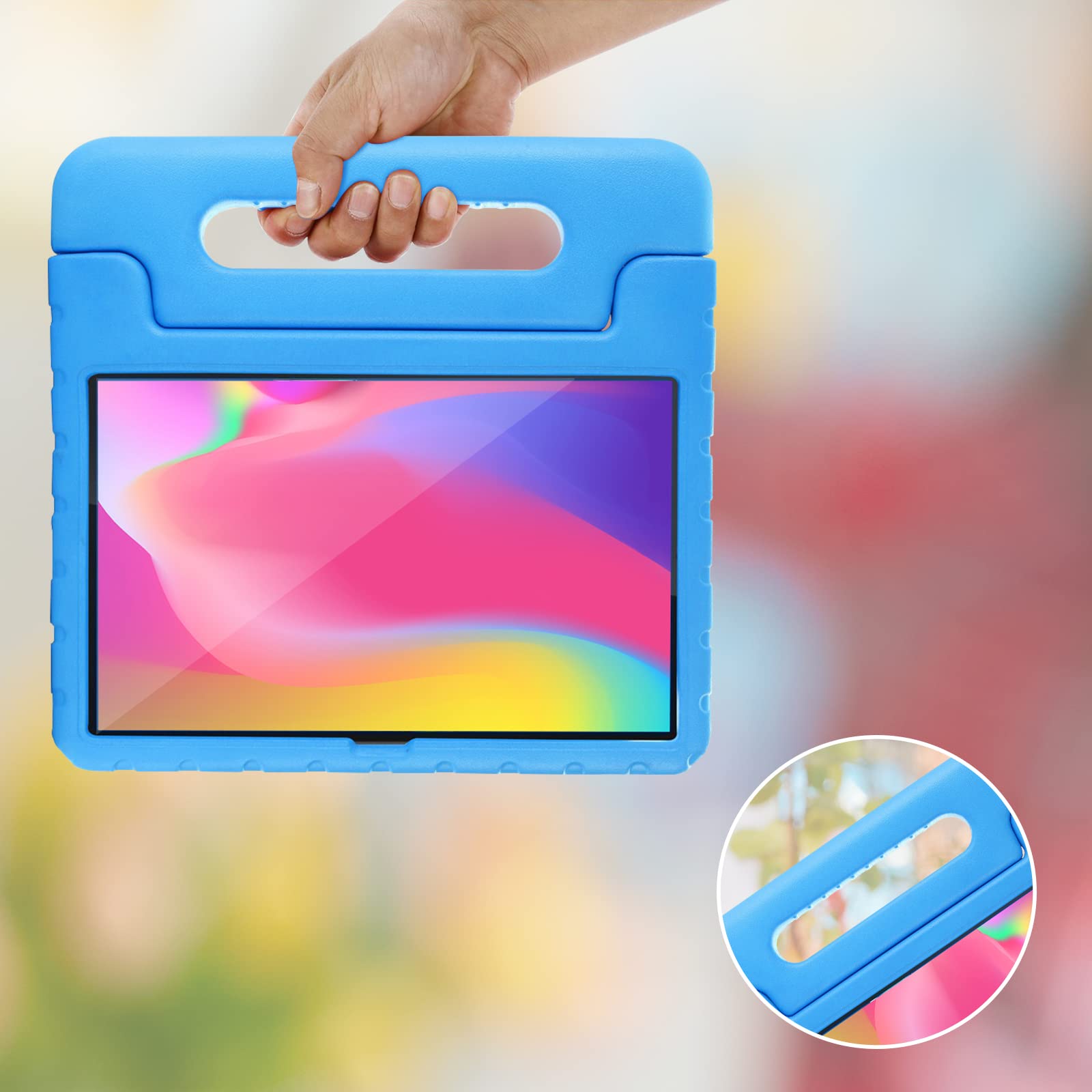 Bowosen Lenovo Tab M10 Plus 3rd Gen Case, Multi-Angle Conversion Kids Tablet Case, for Lenovo Tab M10 Plus 3 gen (2022 Release) 10.6 Inch Lightweight Shockproof Cover (Blue)