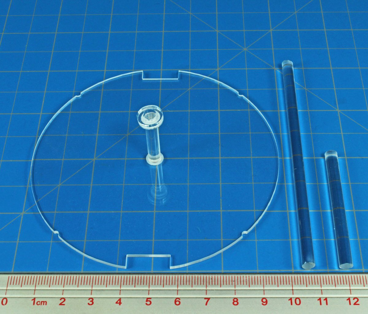 LITKO Notched Circular Tank Flight Stand Kit| Compatible with Star Wars: Legion | 100mm (1.5mm Clear Acrylic)