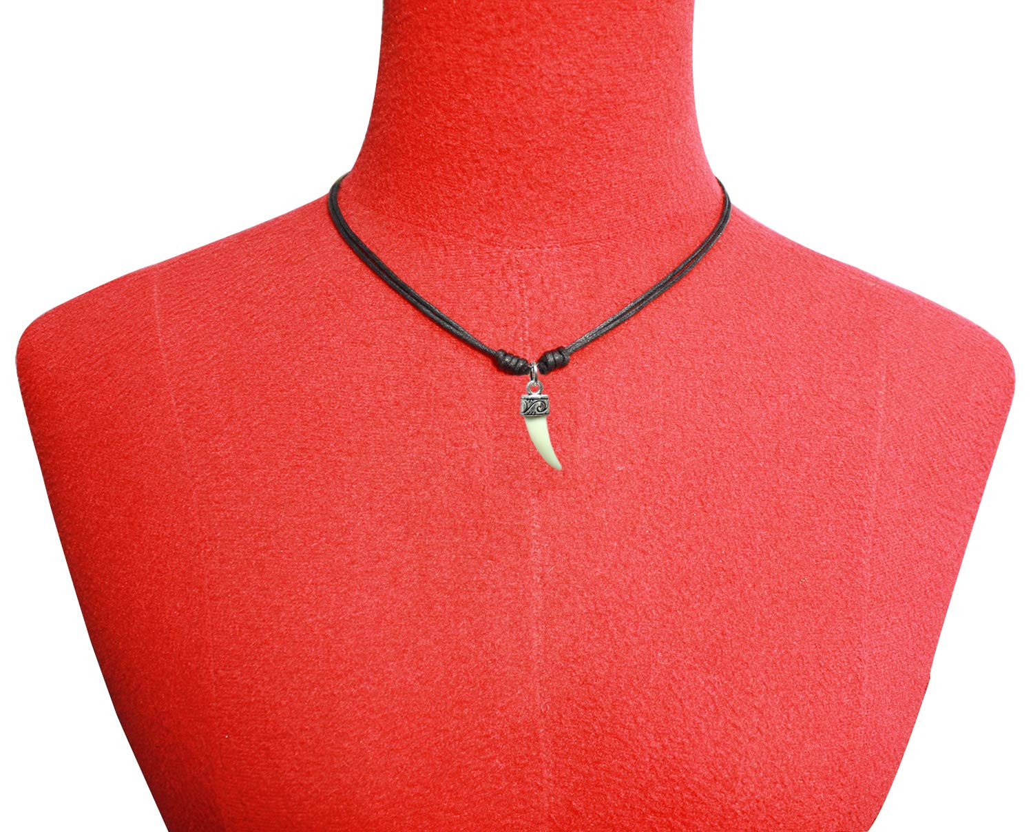 Bijoux de Ja Mini Wolf Fang Pendant Adjustable Cord Necklace