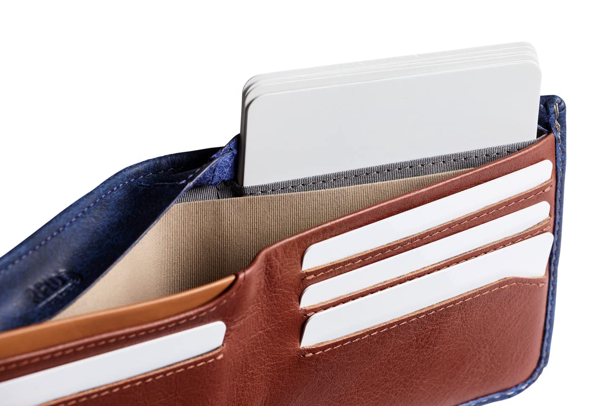 Bellroy Hide & Seek Slim Leather Wallet RFID Versions Available, Ocean, One Size