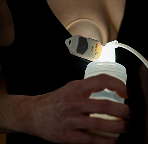 Hands Free Breast Pump Light,Lacta Lite,Wearable, Portable, Clip-On, Rechargeable Set of Lights White Set of 2