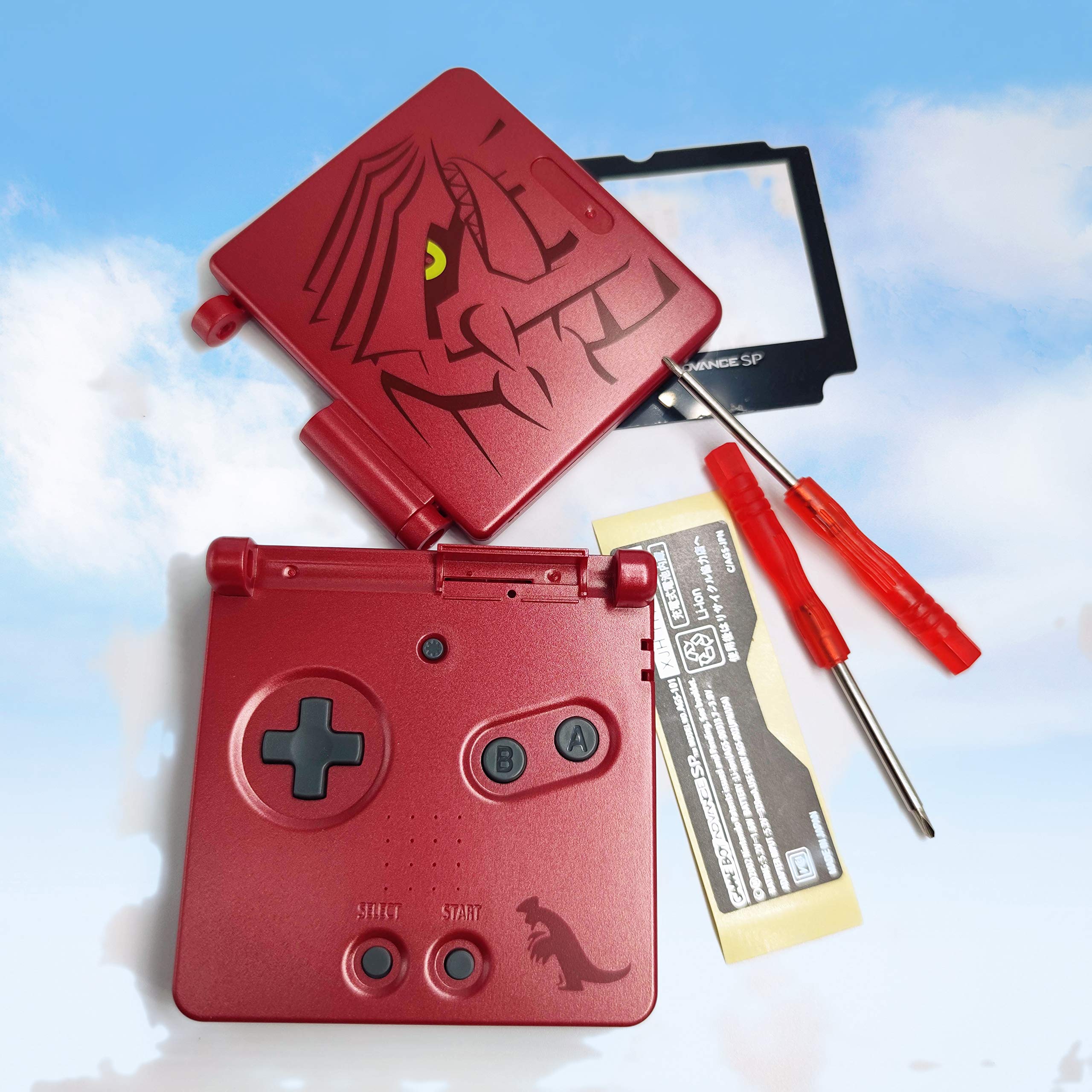 Full Housing Case Cover Housing Shell Replacement for Game boy Advance SP GBA SP Shell Case with Buttons Kit