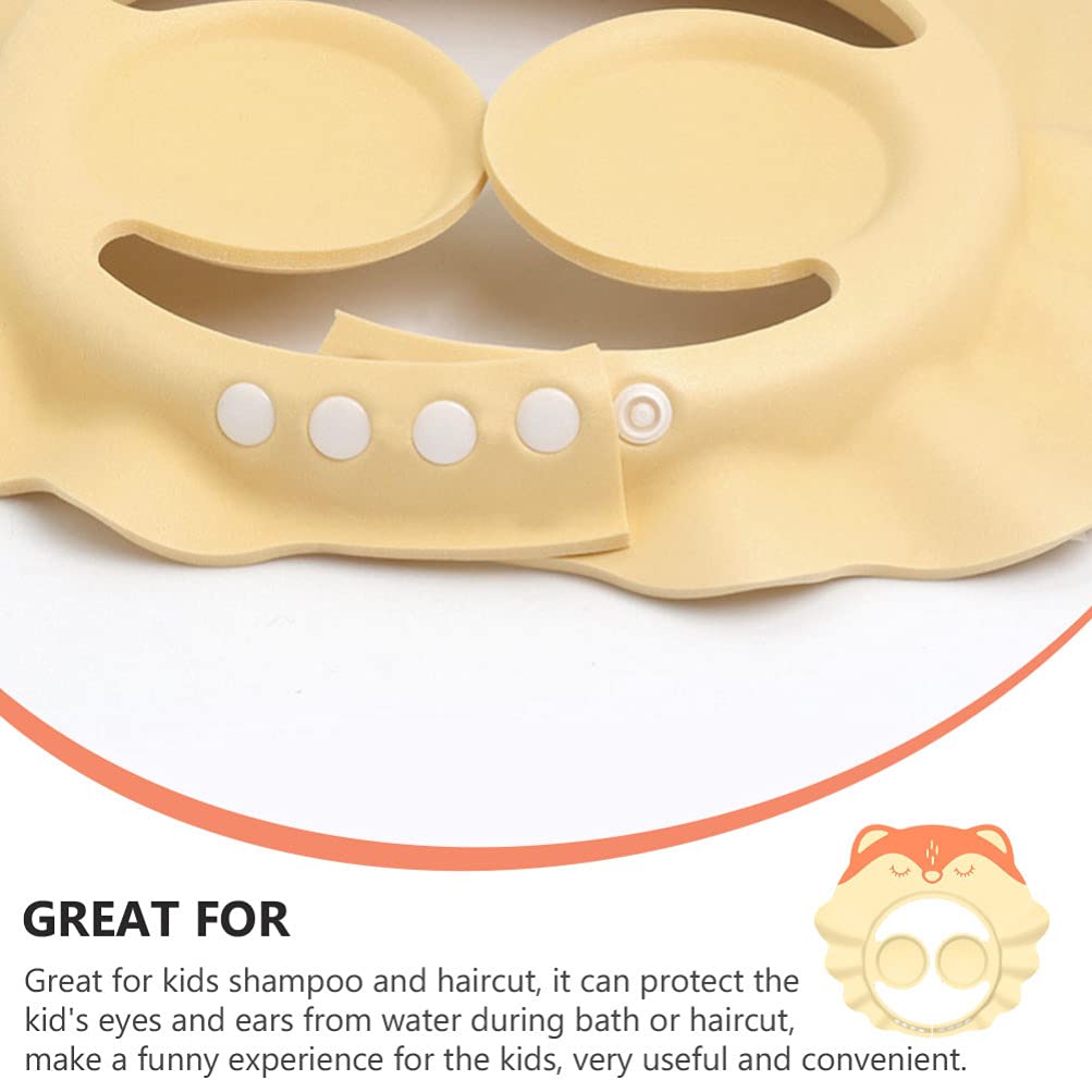 FOMIYES Infant Shower Cap 2pcs Children's Ear Protection Shower Cap Shampoo Cap Visor Water Shower Visor Bathing Shower Caps Kids Wash Hair Cap Baby Mouthwash Cup Take a Bath Eva