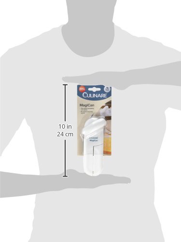 Culinare C10015 MagiCan Tin Opener | White | Plastic/Stainless Steel | Manual Can Opener | Comfortable Handle For Safety and Ease