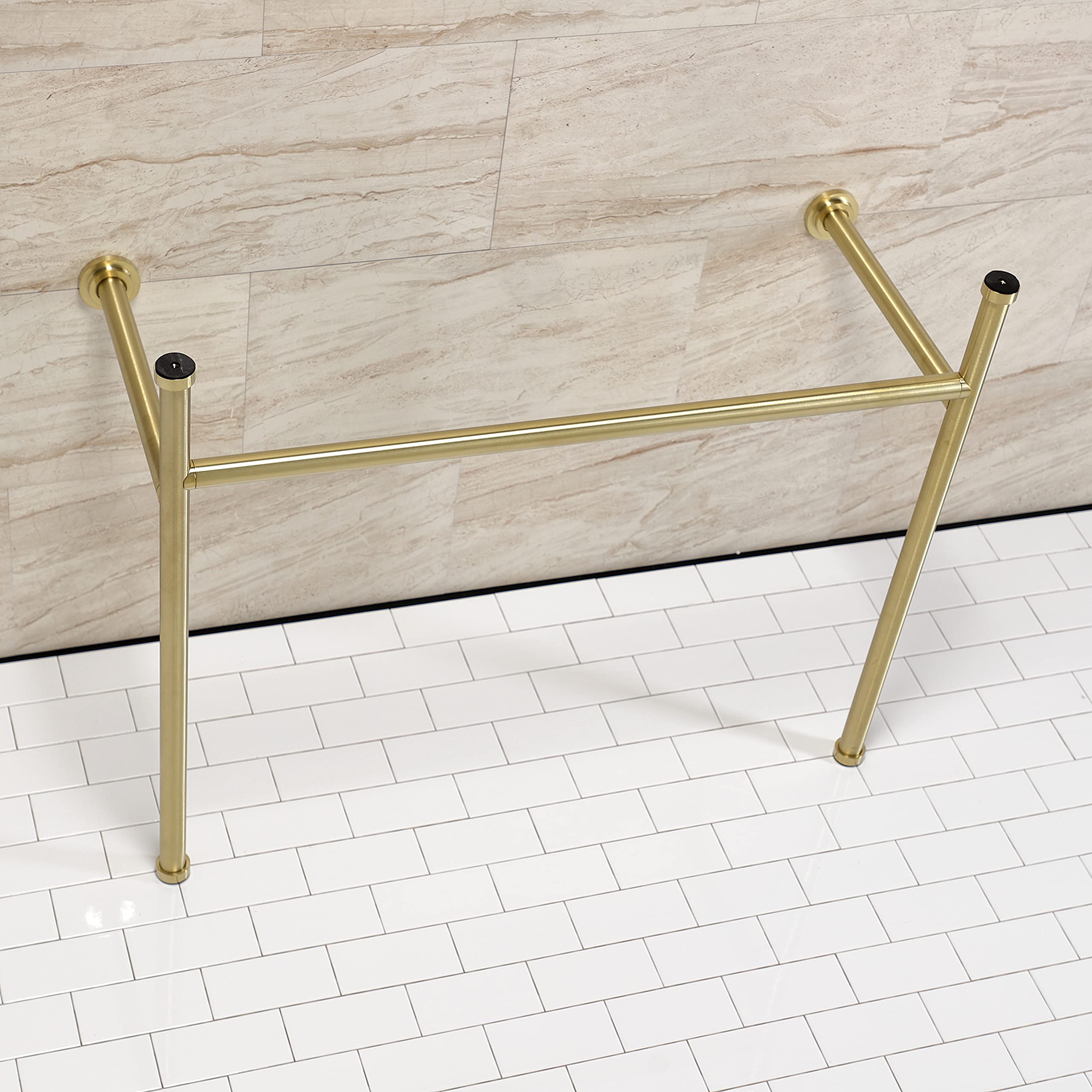 Fauceture VPB39177 Hartford Stainless Steel Console Sink Legs, Brushed Brass