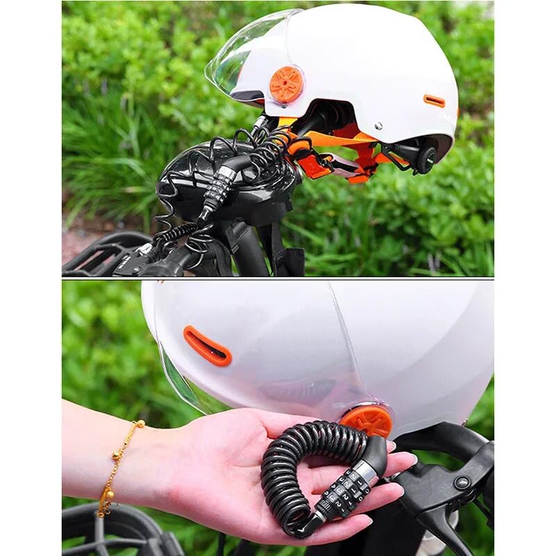 Bike Lock Bicycle Mini Code Lock Helmet Lock Durable Steel Wire Lock Bicycle Accessories Bicycle Lock