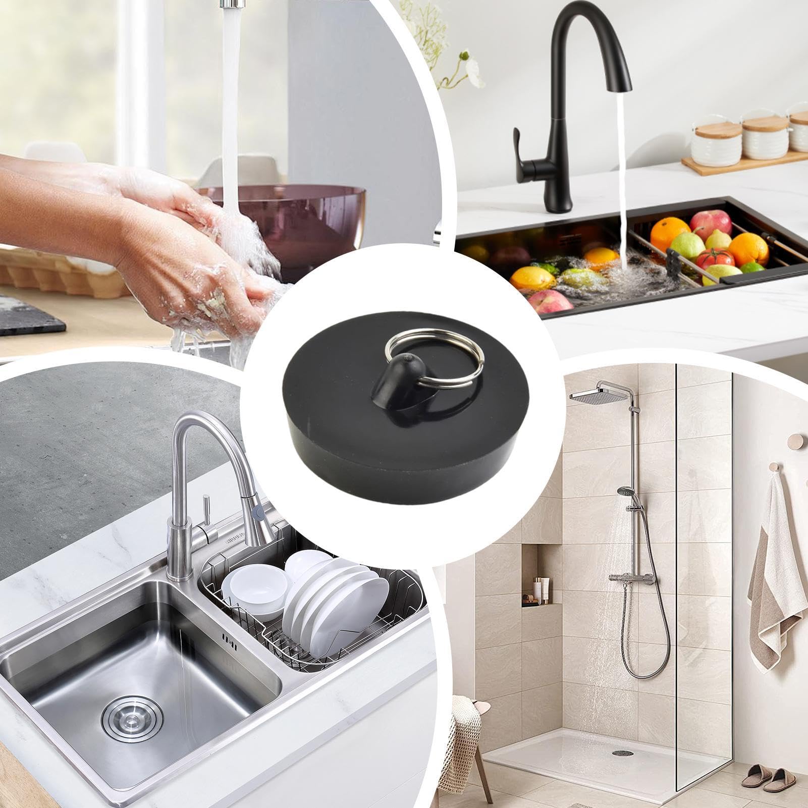 Drain Plug for Sinks - Button Sink Plug | Garbage Disposal Plug Stopper | Garbage Disposal Sink Drain Plug, Good Elasticity Sink Sealing Plug for Kitchen Sinks, Bathtubs, Sewage Pond