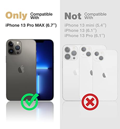 Dexnor Magnetic Case for iPhone 13 Pro Max, Compatible with MagSafe, [Built in Screen Protector and Kickstand] Full-Body Heavy Duty Case Protective Cover for iPhone 13 Pro Max 6.7 Inch Black