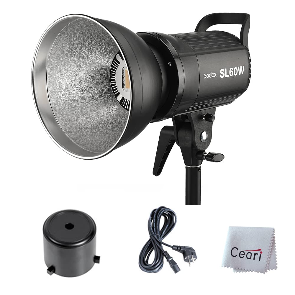 Godox SL-60W 60W 5600K Daylight Balanced LED Video Light Lamp Bowens Mount Studio Photography Lighting