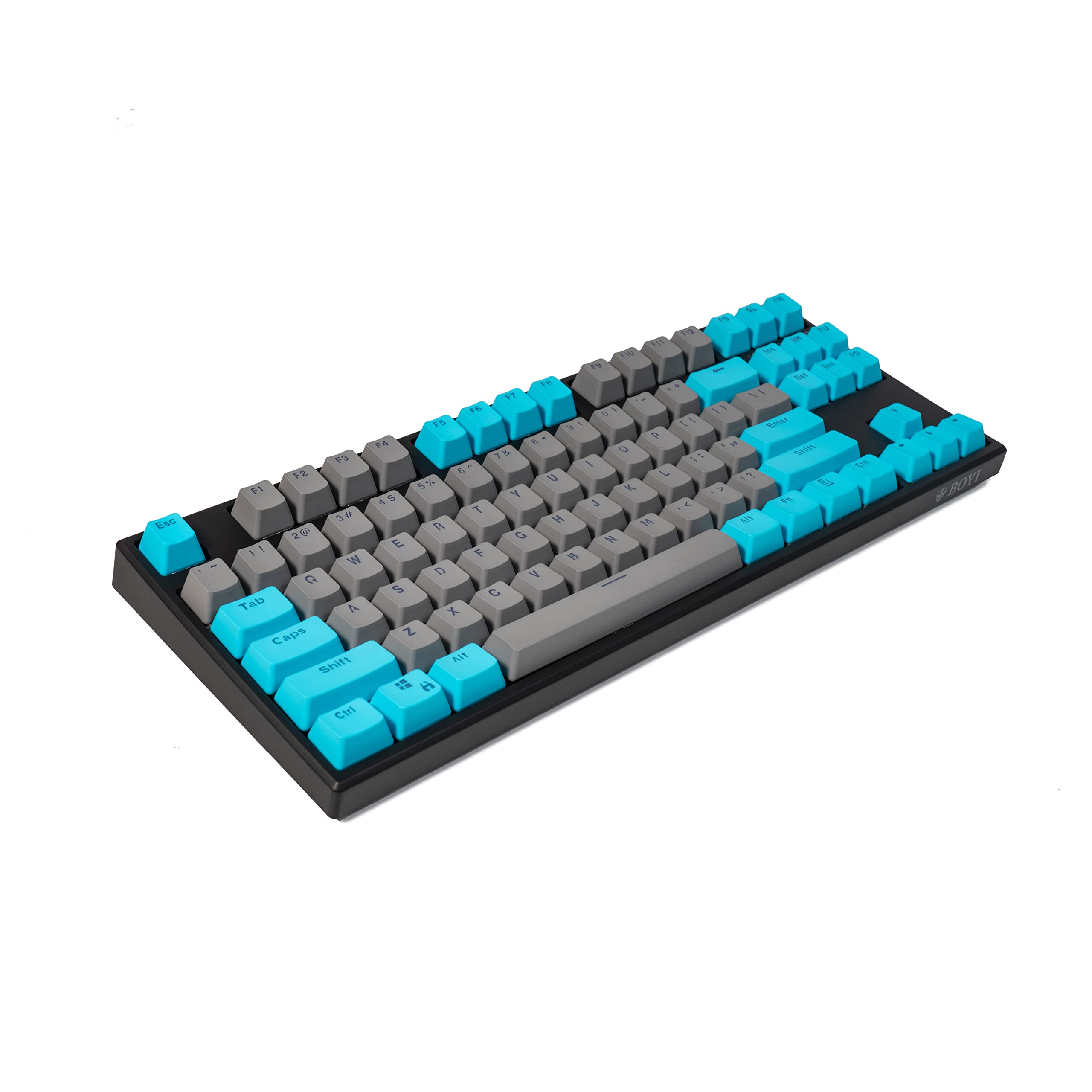 BOYI IK87 Hot Swappable TKL RGB Mechanical Keyboard,87 Keys Bluetooth 5.0 Wireless/Wired Dual Mode 75% PC Gaming Keyboard Gateron Yellow Switch for Windows Mac Gamers(BOYI Matcha XDA Keycaps)