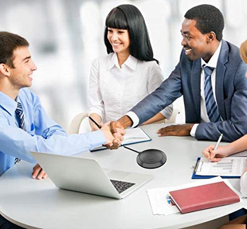Conference USB Microphone, Computer Desktop Mic with LED Indicator, TKGOU Plug & Play Omnidirectional Condenser PC Laptop Mics for Online Meeting/Class,Skype,Recording,Chatting,Zoom,(Windows/Mac OS X)