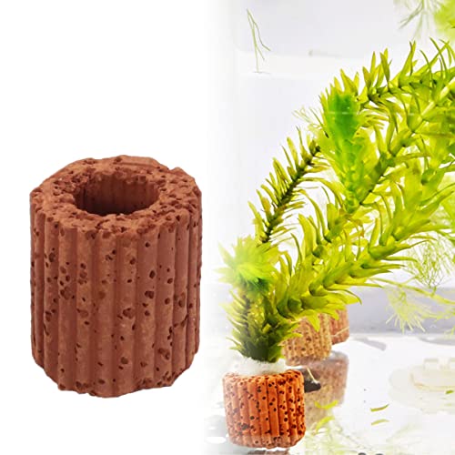 DGHAOP 10pcs Water Plants Cultivation Fixed Ring Base 25mm Aquatic Water Plant Fixed Ring for Aquarium Landscape Ceramic Plant Pot