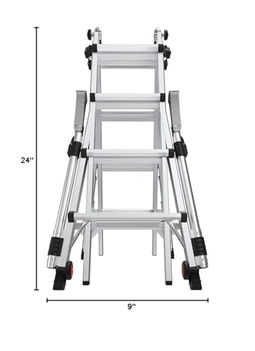 Little Giant Ladders, Epic, M17, 17 foot, Multi-Position Ladder, Aluminum, Type 1A, 300 lbs weight rating, (16817-818)