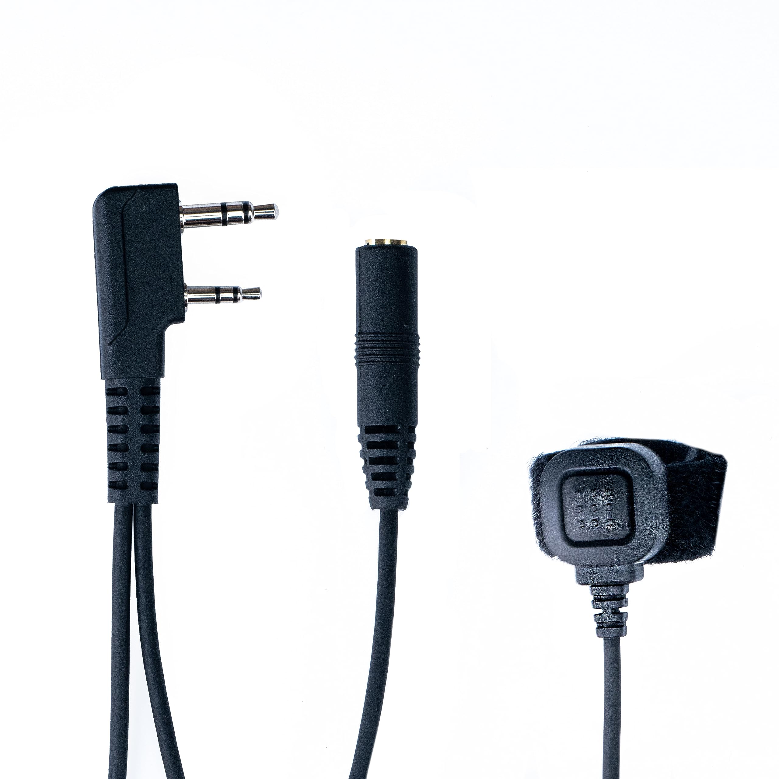 BTECH Universal 2-Pin K1 to 3.5mm Audio Adapter with One-Touch PTT β Premium Compatibility with BaoFeng, Kenwood Radios & 3.5mm Headsets with in-Line Mics