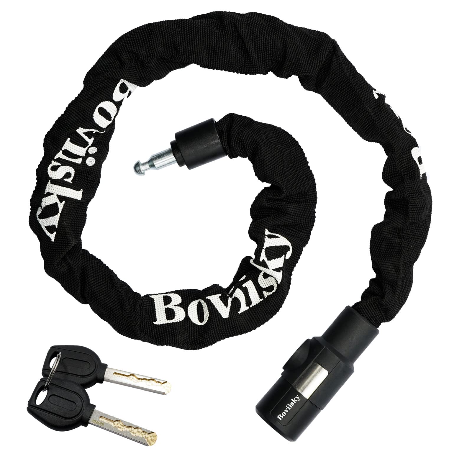 Boviisky Bike Chain Lock with Key,3 Feet X 6mm Thick Heavy Duty Bicycle Chain Lock.…