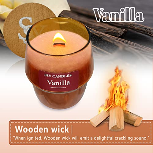 Handmade Vanilla Scented Glass Jar Candle - Perfect for Romantic Dinners and Gifting