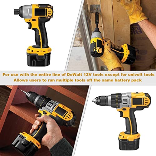 CEENR 4000mAh 12V Battery Compatible with Dewalt 12 Volt Battery XRP DW9071 DW9072 DC9071 DE9037 DE9071 DE9072 DE9074 DE9075 Replacement for Dewalt 12 V Cordless Power Tools - 2 Pack Ni-Mh