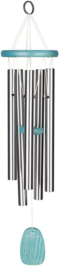 Woodstock Wind Chimes for Outside, Outdoor Decor, Patio and Garden Decor for Outside, Front Porch Decor (24") Beachcomber Wind Chime Gracious Green Decorative Wind Chime (BCGG)