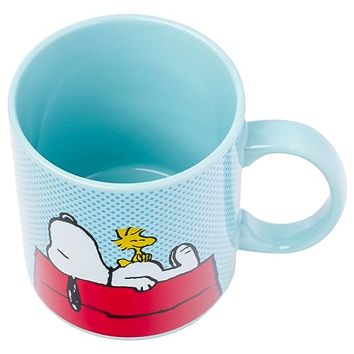 Silver Buffalo Peanuts Snoopy and Woodstock House Jumbo Ceramic Coffee Mug, 20 Ounce