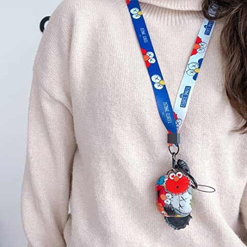 Fancy Funny Personalised and Unique IMD Process TPU Soft Airpods 3rd Generation Case,with Sesame Family Lanyard Keychain Airpods 3rd Generation Case Cover(2021 Release)