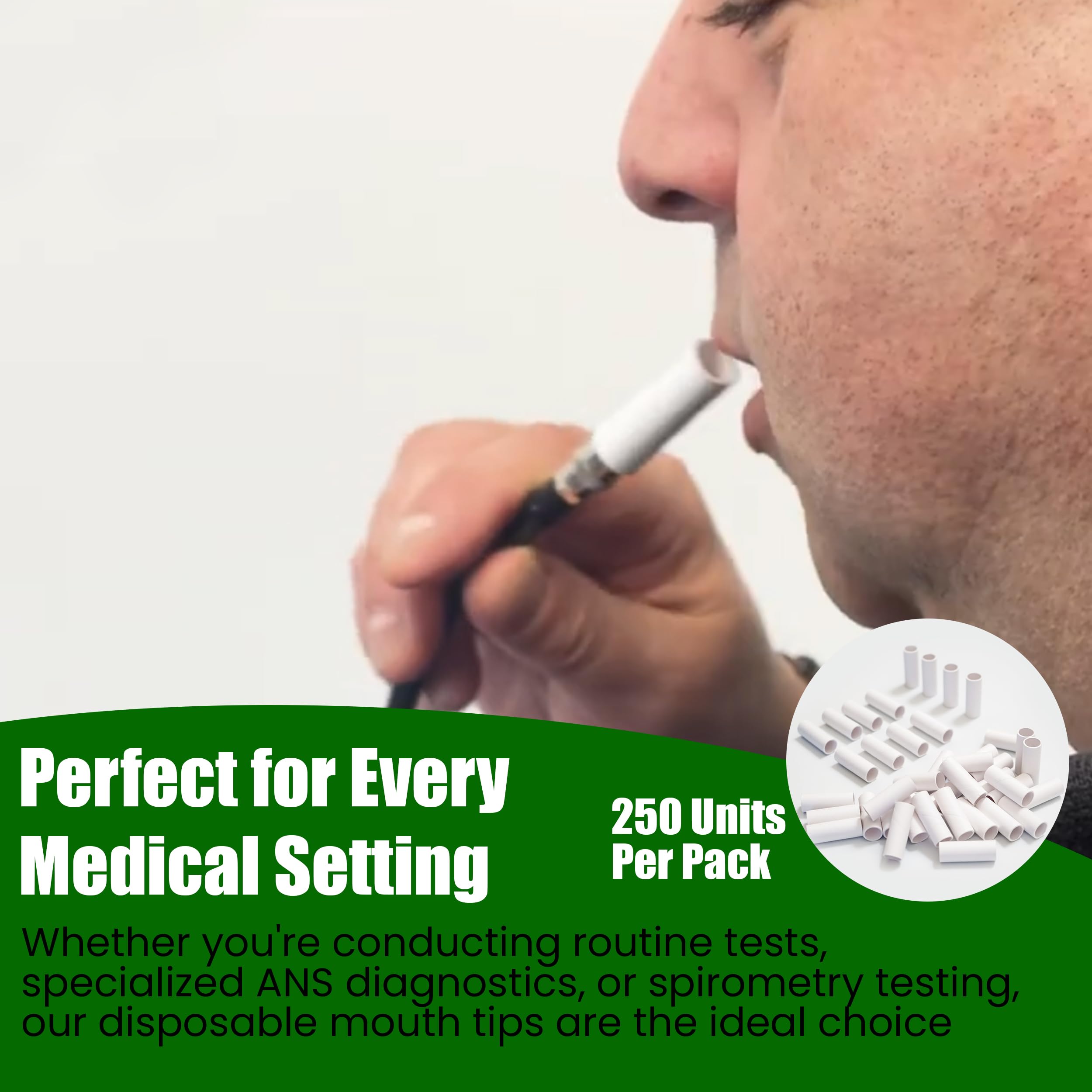 Disposable Spirometer Mouth Tips for The Valsalva Portion Made Specifically for ANS Diagnostic Testing by US Discount Medical Supplies