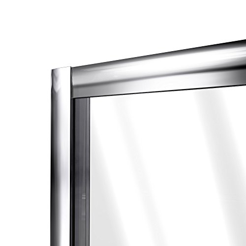 DreamLine Flex 34 in. D x 60 in. W x 76 3/4 in. H Semi-Frameless Shower Door in Brushed Nickel with Right Drain Base and Backwalls, DL-6229R-04