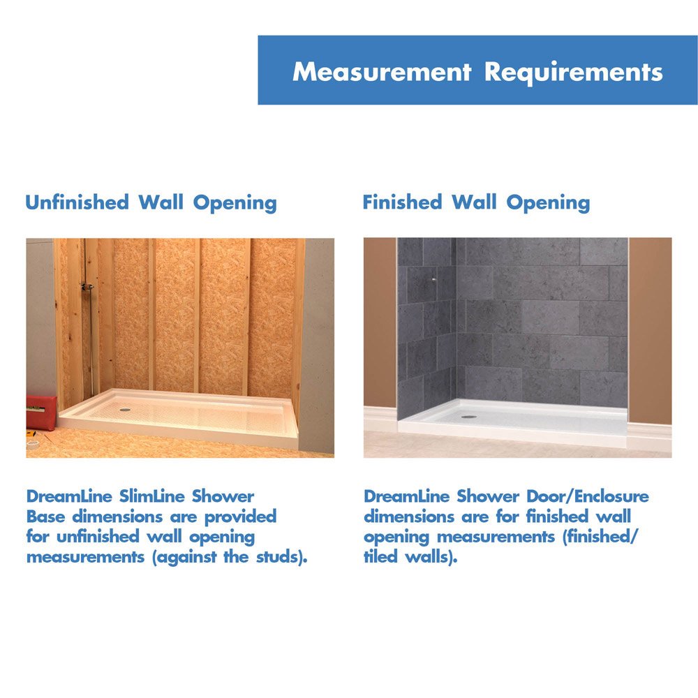 DreamLine SlimLine 34 in. D x 42 in. W x 2 3/4 in. H Center Drain Single Threshold Shower Base in Biscuit, DLT-1134420-22