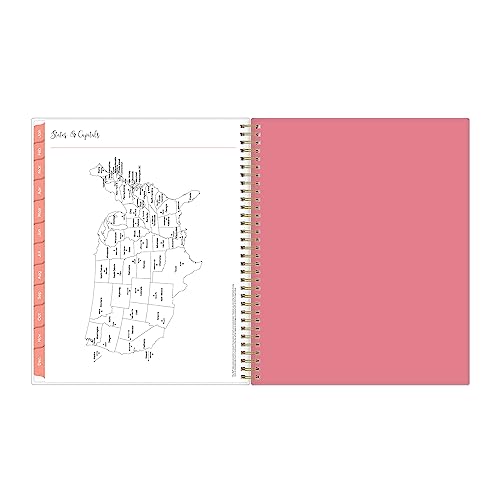 Blue Sky 2024 Weekly and Monthly Planner, January - December, 8.5" x 11", Frosted Cover, Wirebound, Fly By (140195-24)