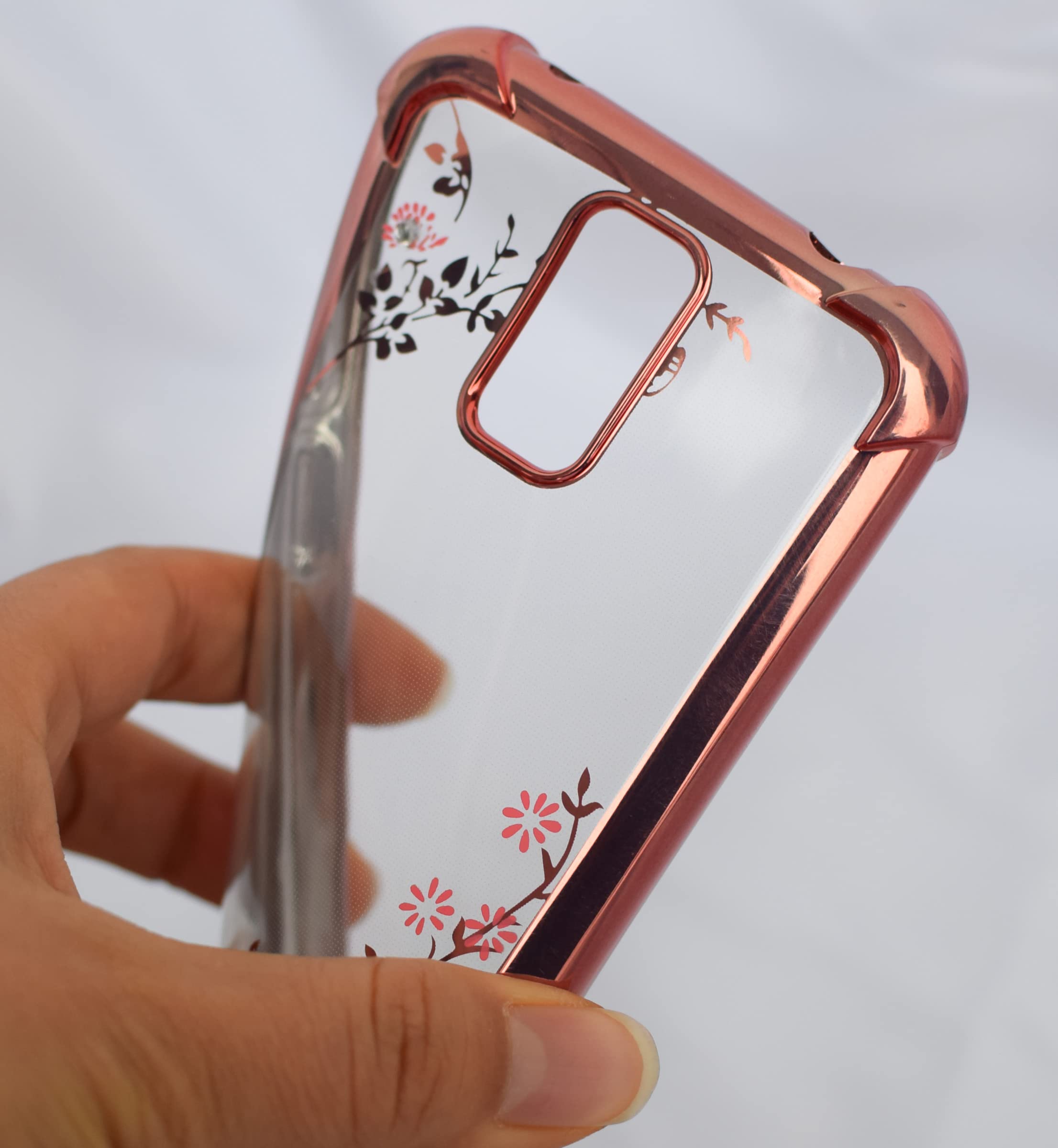 BTShare for Blu View 3/B140DL Case with Tempered Glass Screen Protector, Bling Crystal Clear Soft Transparent TPU Slim Fit Kickstand Case Cover for Girls & Ring Grip, Love