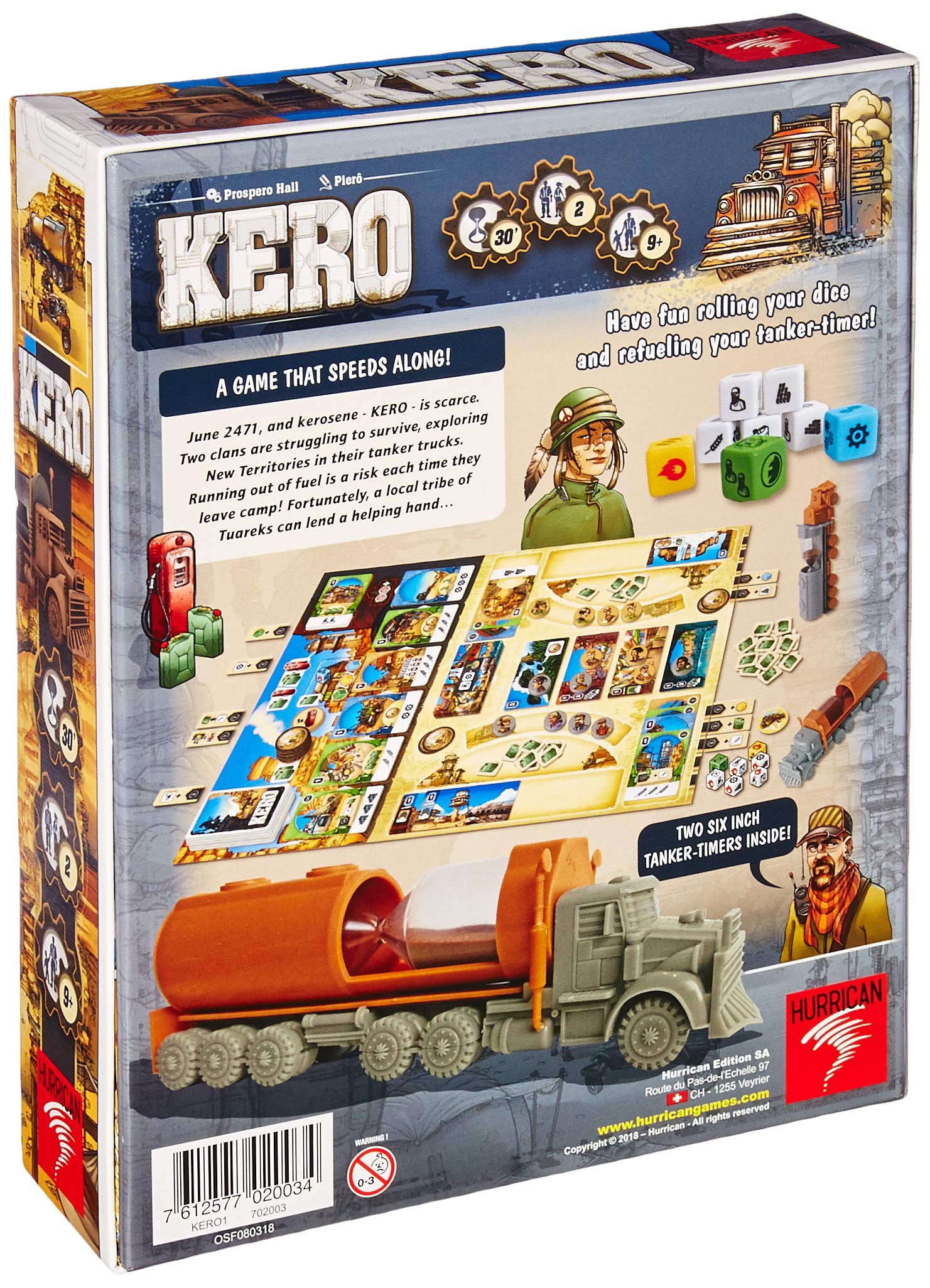 Fantasy Flight Games Kero Board Game | Apocalyptic Survival Game | Strategy Game for Adults and Kids | Ages 8 and up | 2 Players | Average Playtime 30 Minutes | Made by Hurrican