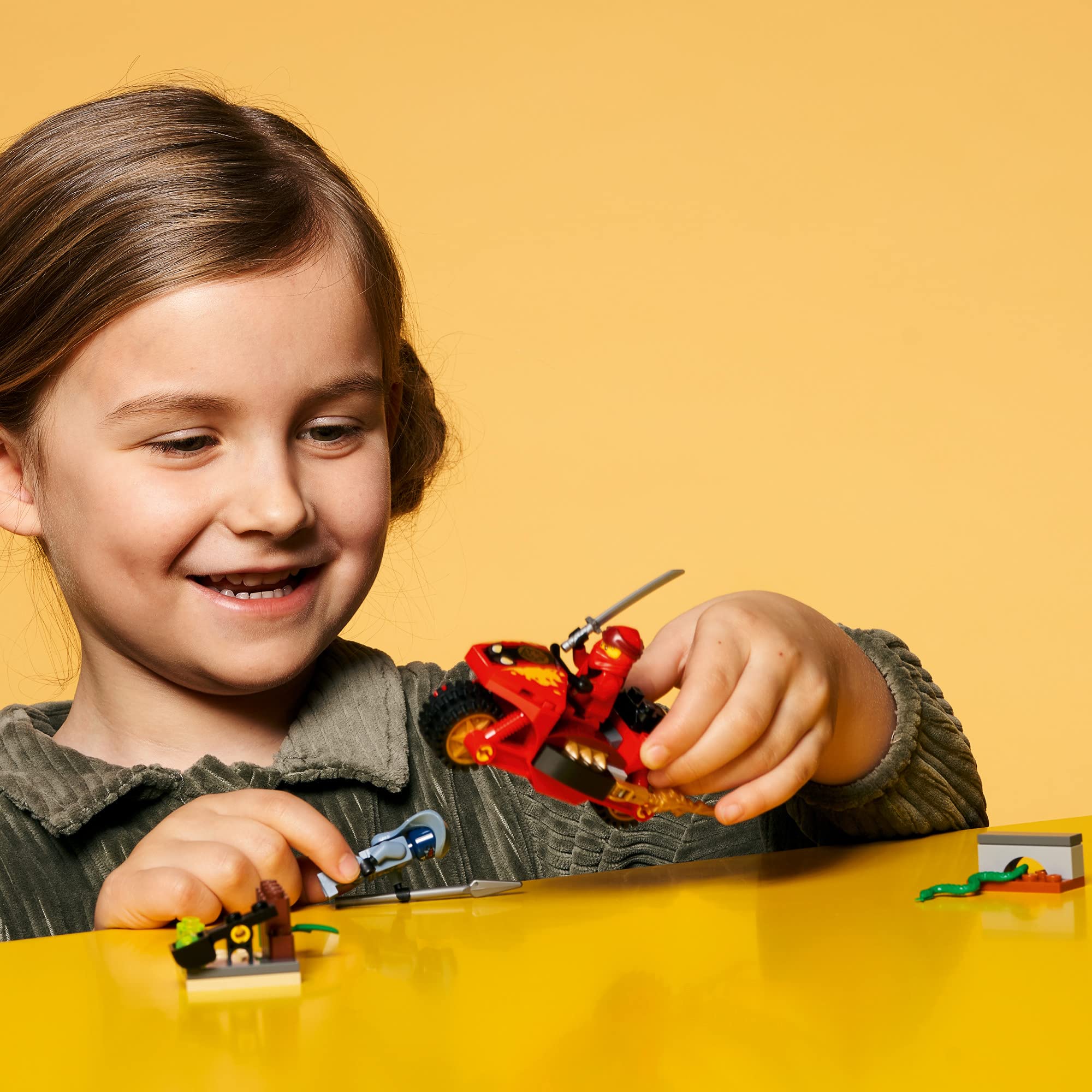 LEGO NINJAGO Legacy Kai’s Blade Cycle 71734 Ninja Motorcycle Playset Building Kit, Featuring NINJAGO Kai and a Snake; New 2021 (54 Pieces)