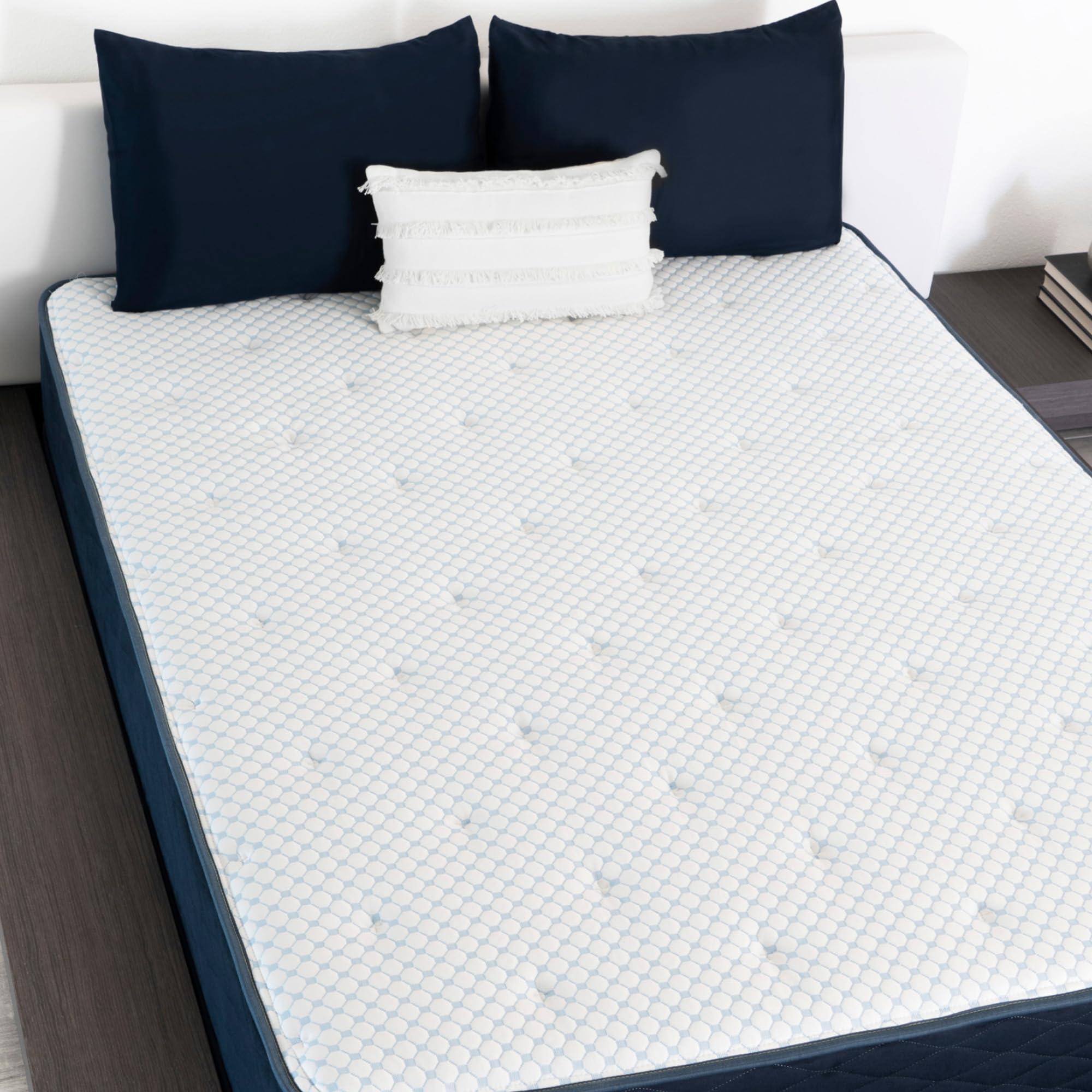 DREAMFOAM Arctic Dreams 10" Hybrid Cooling Gel Mattress with Quick Response Gel Infused Memory Foam, Made in The USA, King