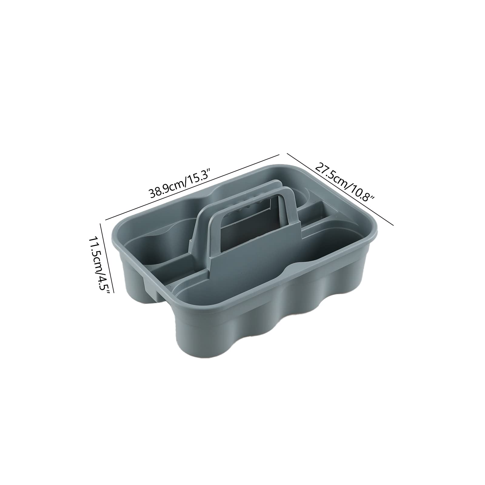 Drephia 6 Pack Cleaning Caddy, Plastic Carry Caddy with Handle for Dorm, Bathroom, Garden, Kitchen, Cleaning Supplies,Take-Out Drink