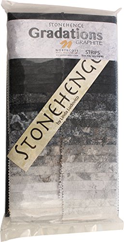 Stonehenge Gradations Graphite Stone Strips 40 2.5-inch Strips Jelly Roll Northcott