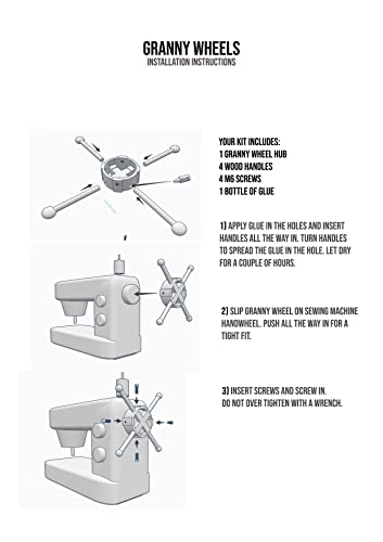 Granny Wheels Singer Heavy Duty Sewing Machine Hand Wheel Upgrade 4452, 4432, 4411, 4423 HD 6380 (TTY123)