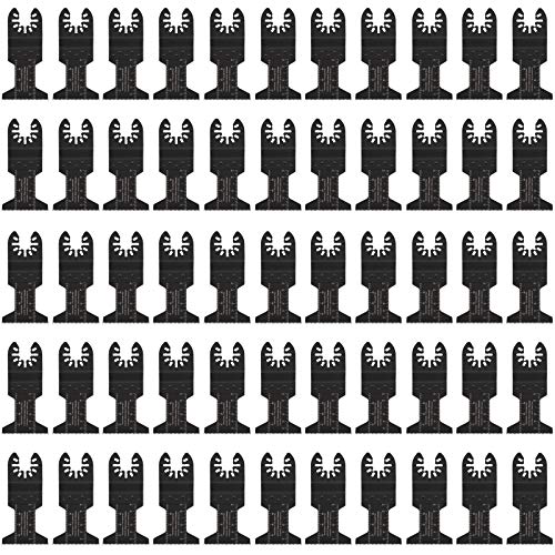 COMOWARE 55 Pcs Oscillating Saw Blades - 1-3/4” Professional Universal Oscillating Tool Blades, Multitool Blades, Quick Release Durable Oscillating Tool for Wood/Plastic/Soft Metal Cutting