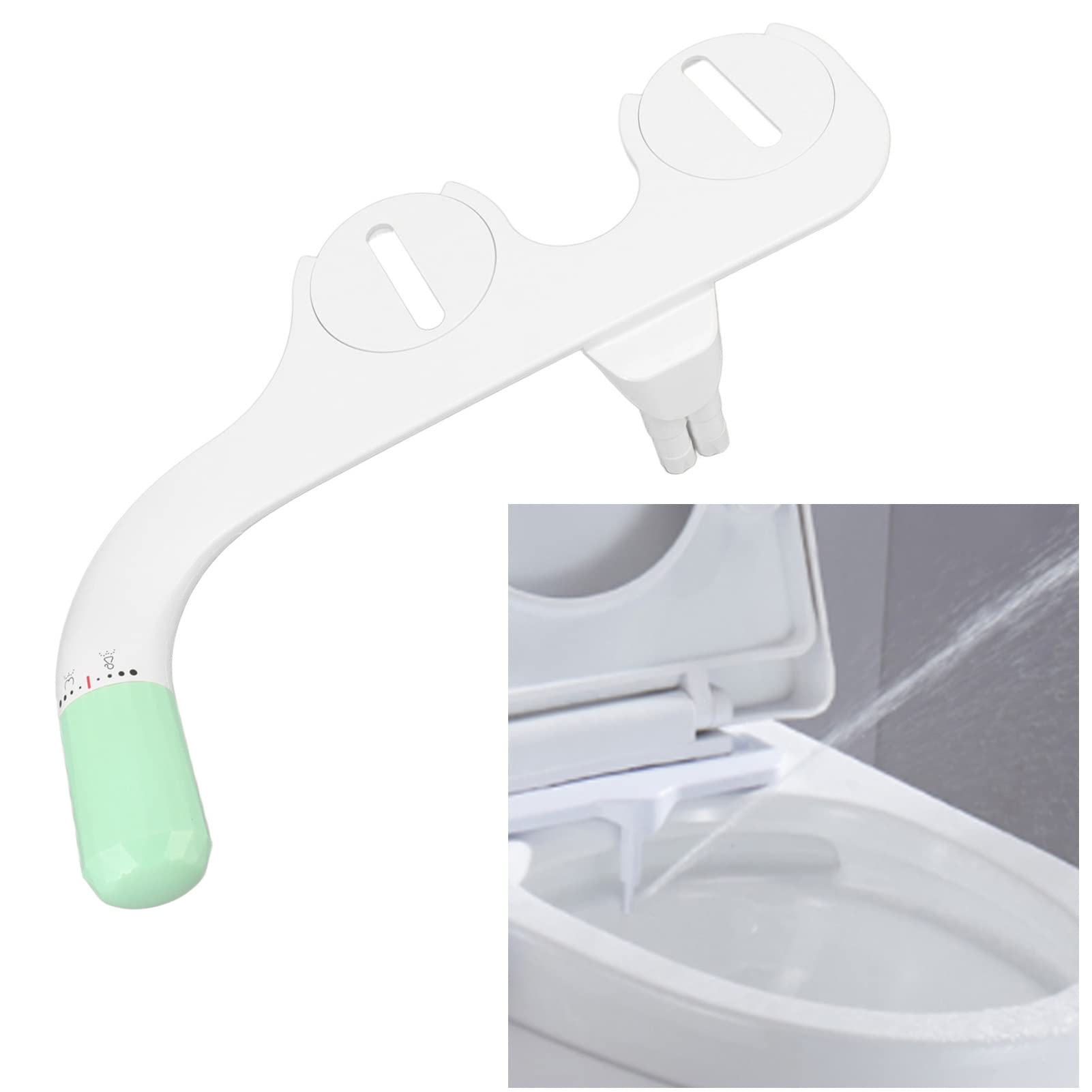 YWBL-WH Bidet Toilet Attachment Ass Washer Bidet with Self Nozzle, 7/8 Copper Tee