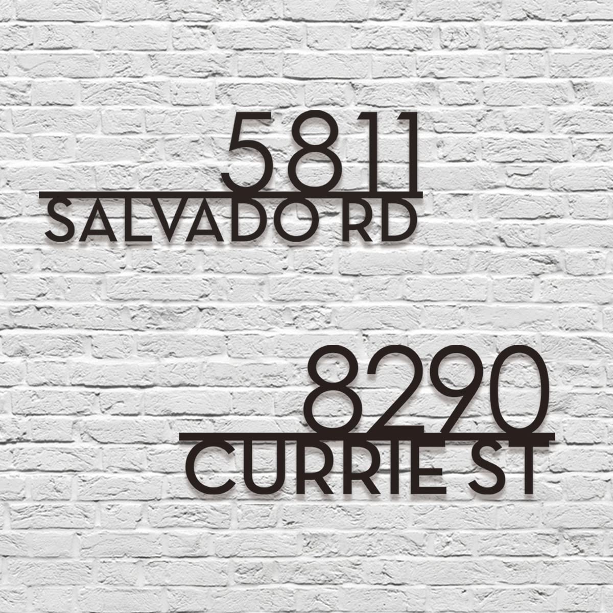 Custom House Number 304 Stainless Steel for Outside, Address Sign Plaque, Modern House Number (18")